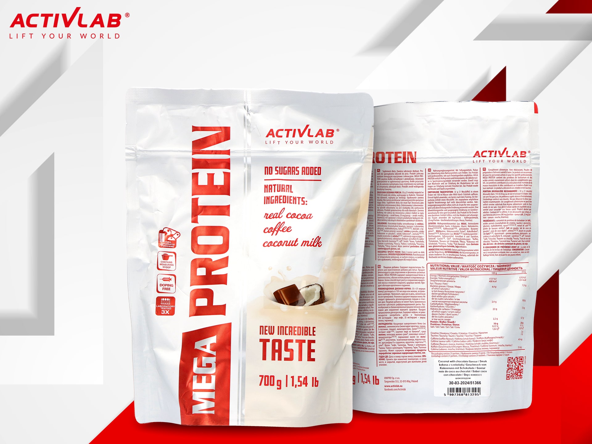 ⚡ Mega PROtein - 700g - ACTIVLAB - Cena, dawkowanie, opinie - sklep MusclePower