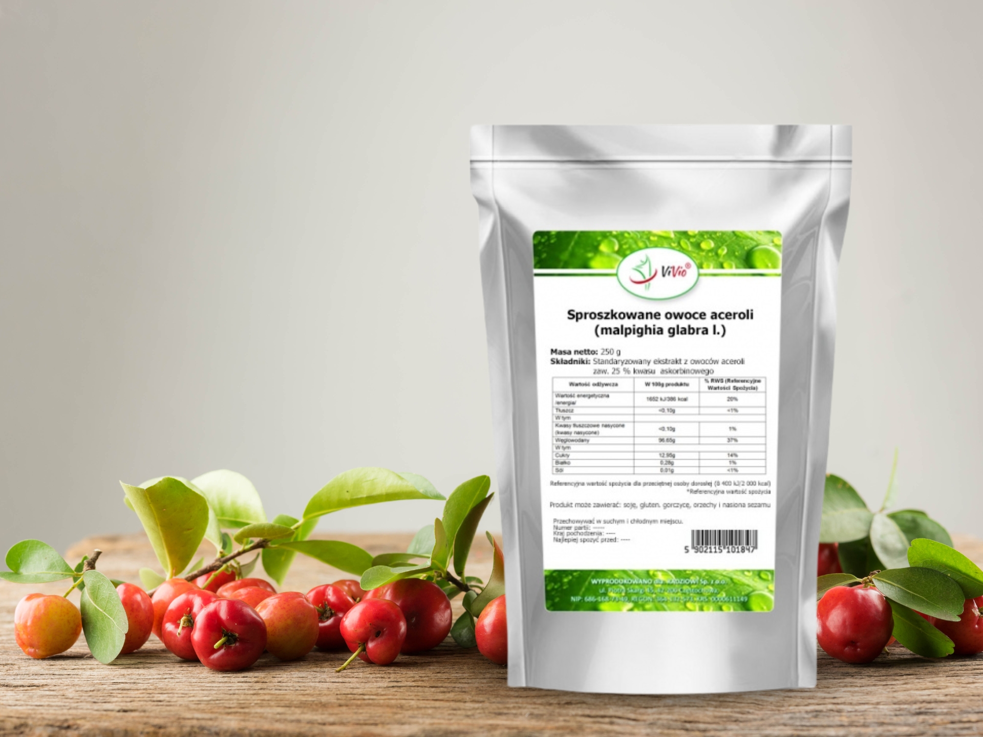 ⚡ acerola - 250g - VIVIO - Cena, dawkowanie, opinie - sklep MusclePower